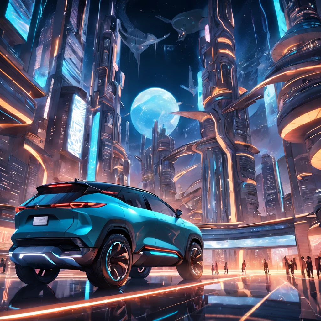 Stable Diffusion Prompt: Futuristic cityscape featuring advanced cars ...