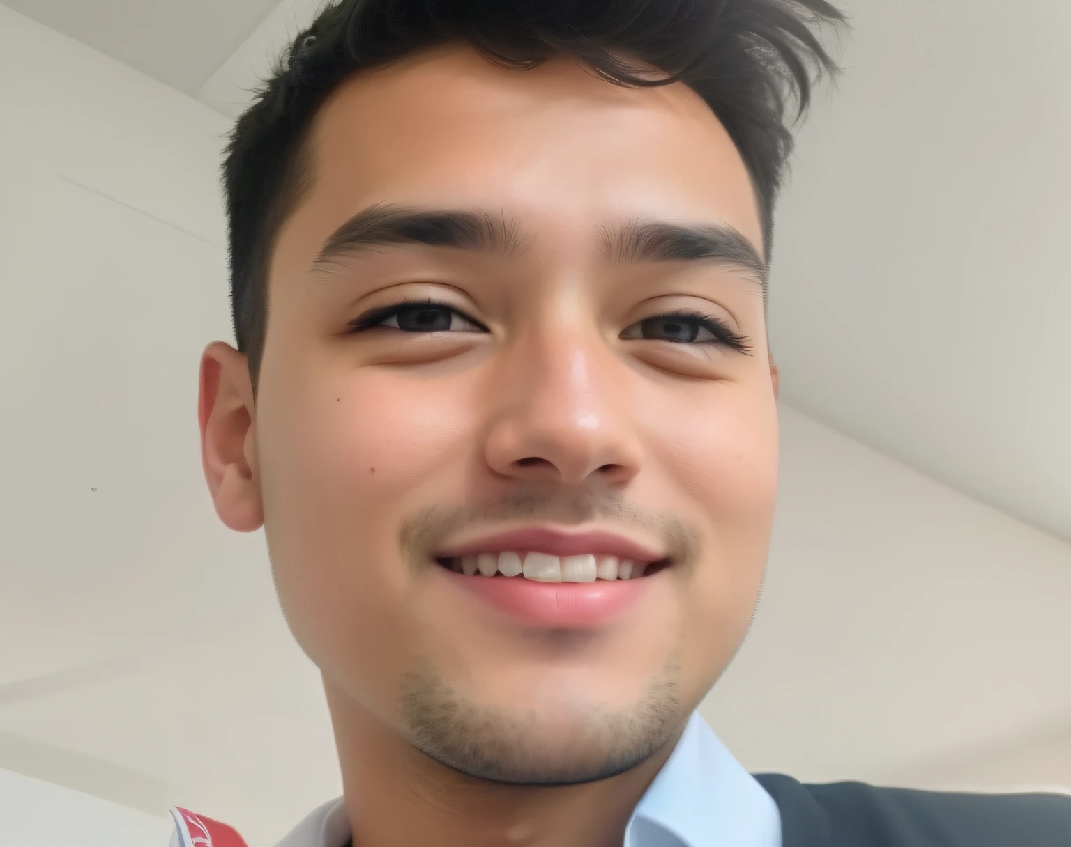 Stable Diffusion Prompt: Arafed man in tie and vest smiles for the ...