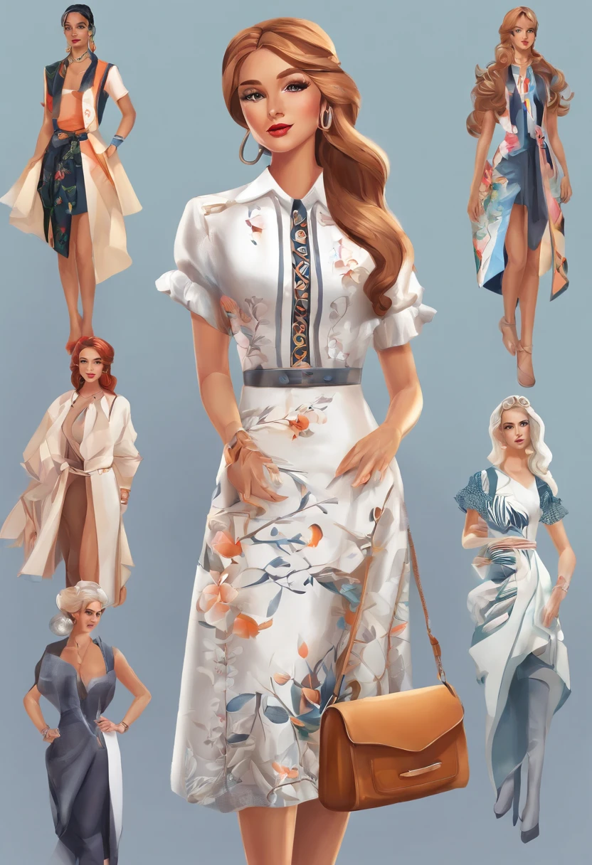 Stable Diffusion Prompt: Women in dresses and hats strolling outdoors ...