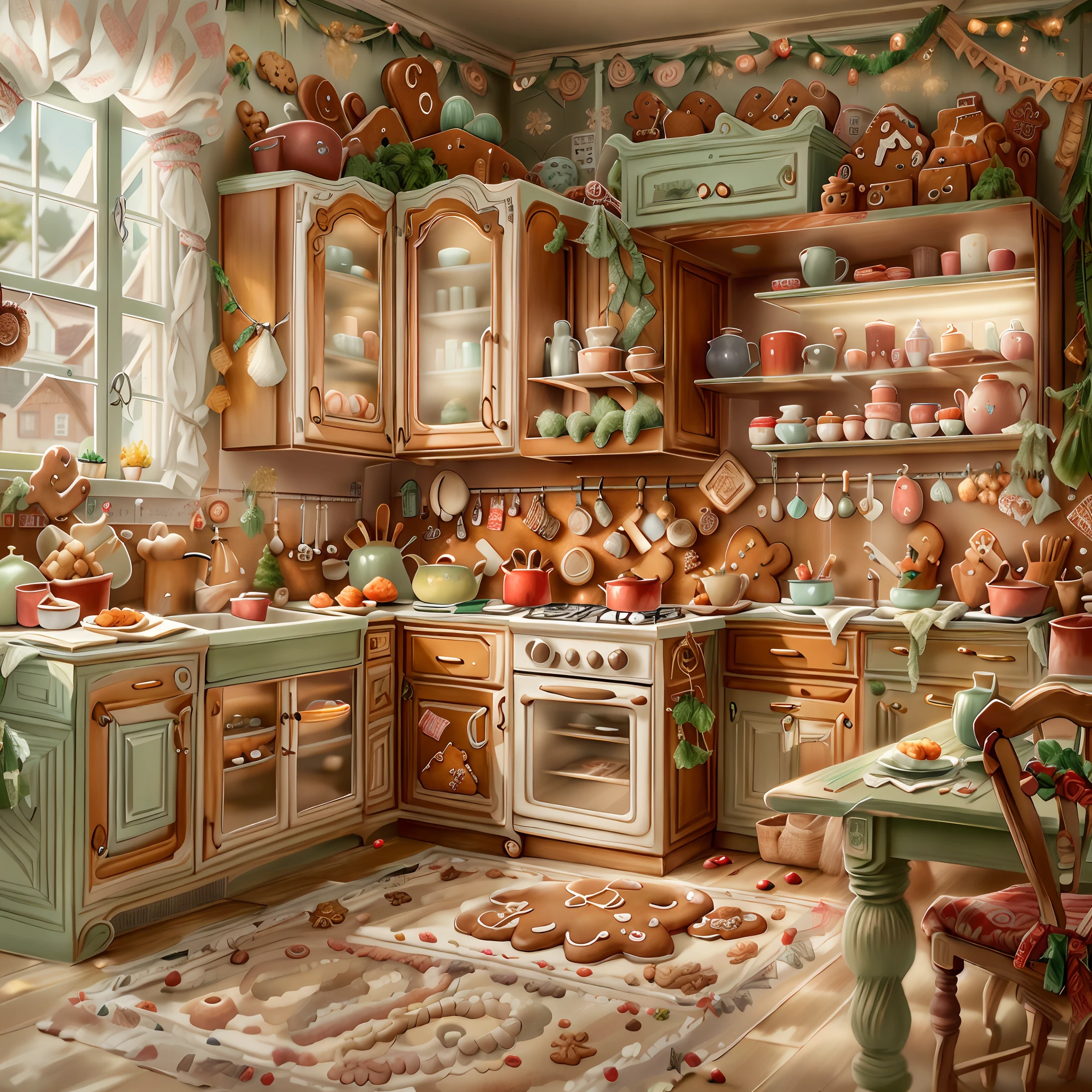 Stable Diffusion Prompt: Kitchen with abundant food on the counter for ...
