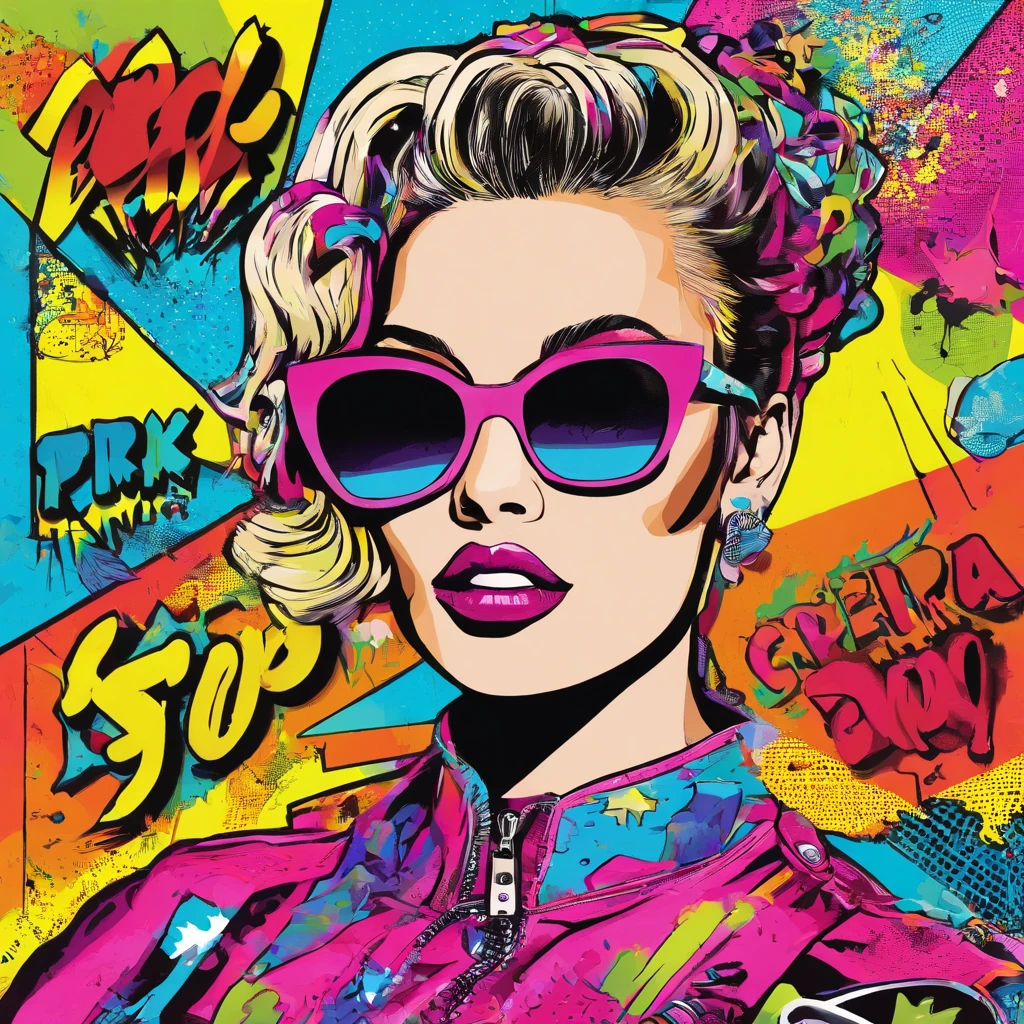 Stable Diffusion Prompt: Stylish woman with sunglasses in pink jacket ...