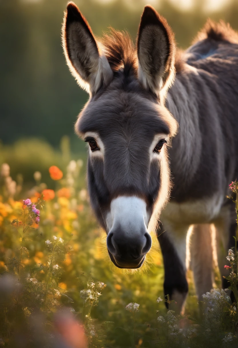 Stable Diffusion Prompt: Donkey standing in green grass, peaceful farm ...