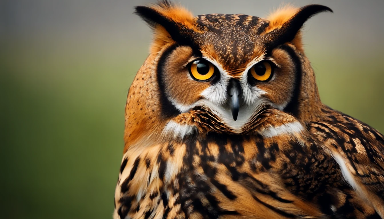 Stable Diffusion Prompt: There is a close up of a owl with a very big eyes