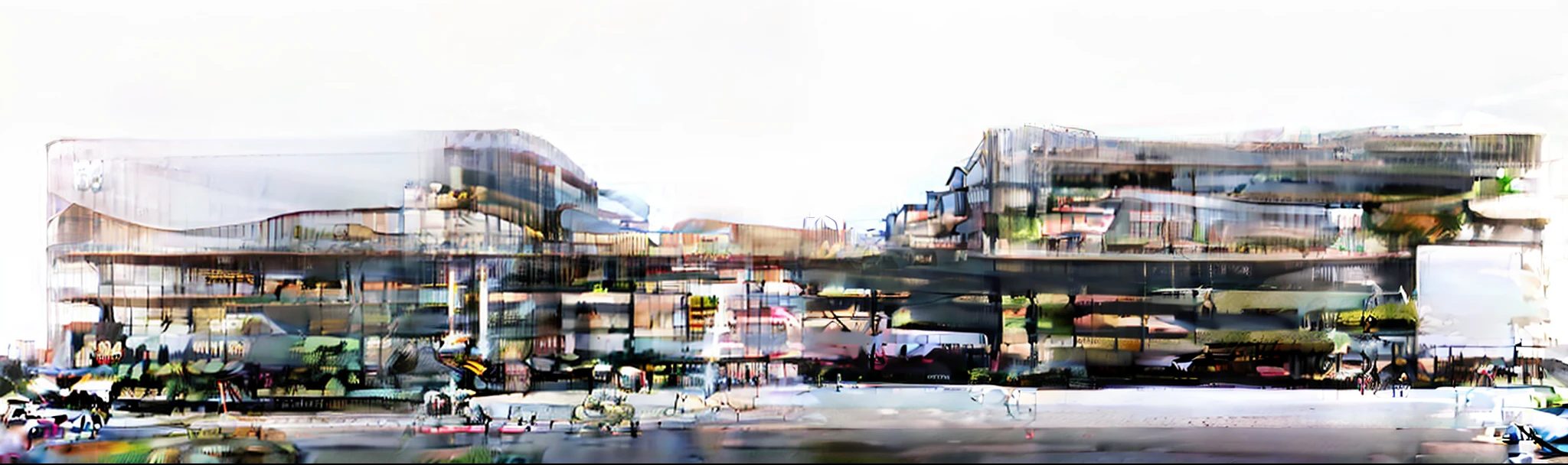 Stable Diffusion Prompt: Painting of a city street with a lot of ...