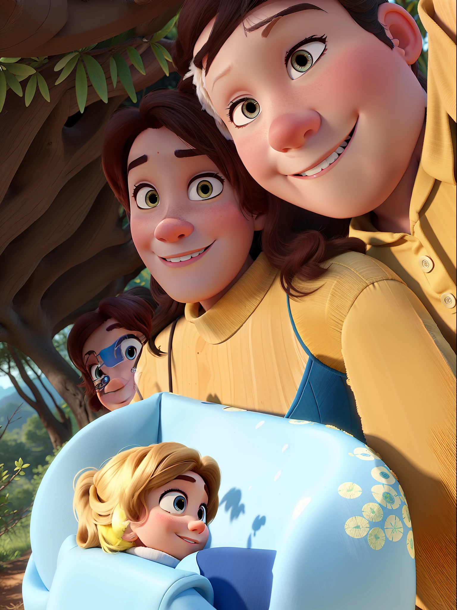 Stable Diffusion Prompt: A close up of a cartoon character with a baby ...