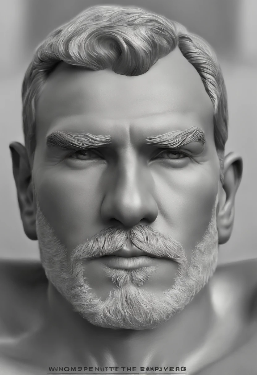 Stable Diffusion Prompt: A close up of a bust of a man with a beard