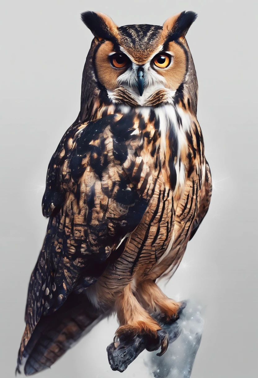 Stable Diffusion Prompt: Owl perched on branch, wildlife photography scene