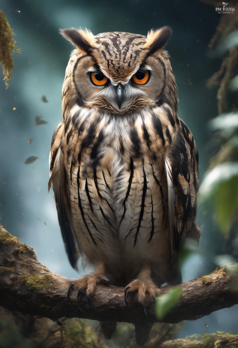 Stable Diffusion Prompt: Owl perched on branch with blurred background ...