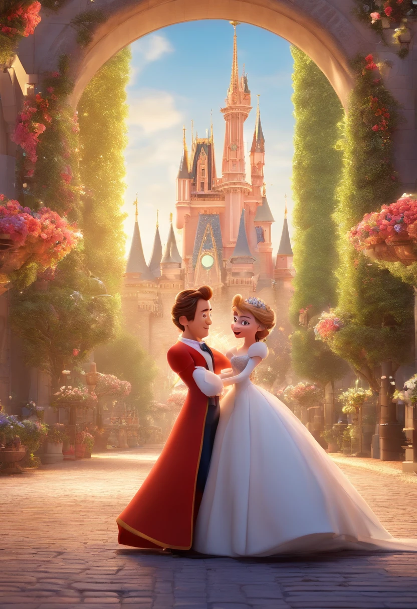 Stable Diffusion Prompt: Disney princesses pose gracefully in front of ...