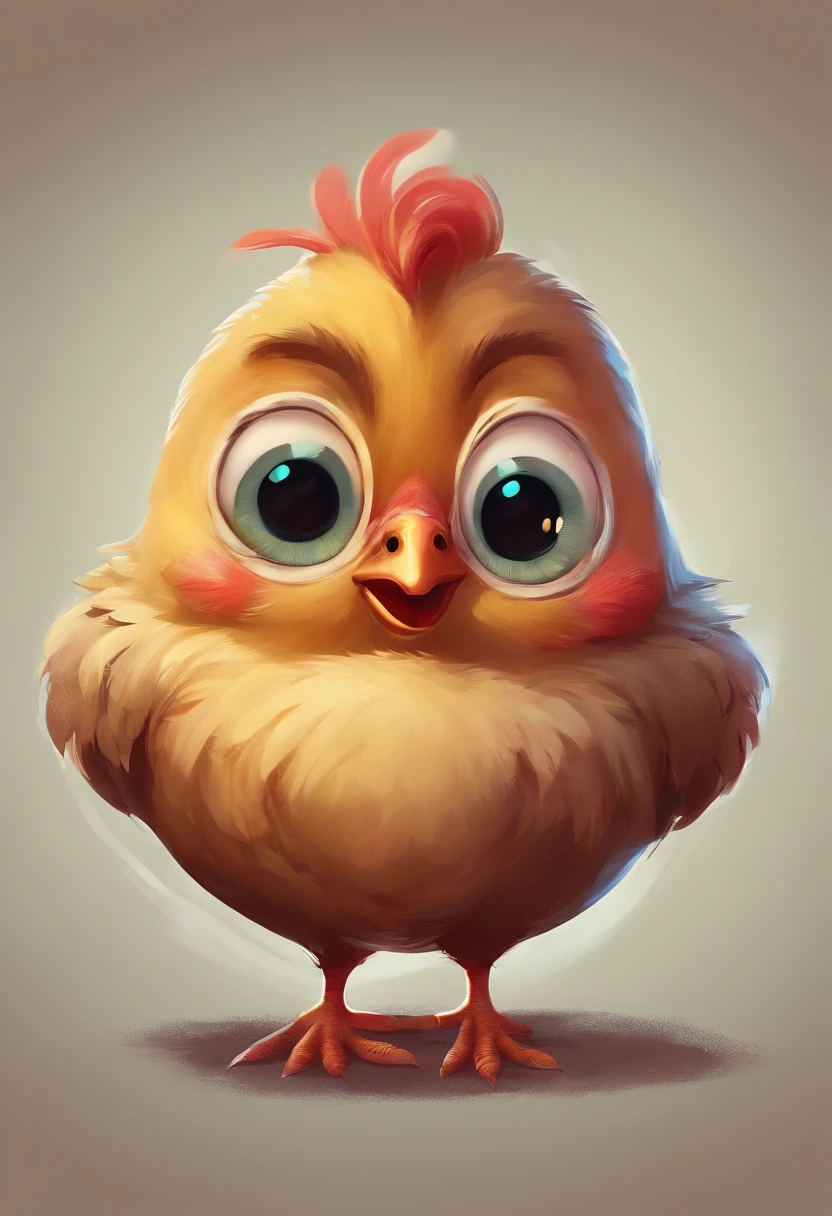 Stable Diffusion Prompt: Cartoon chicken with big eyes and pink mohawk ...