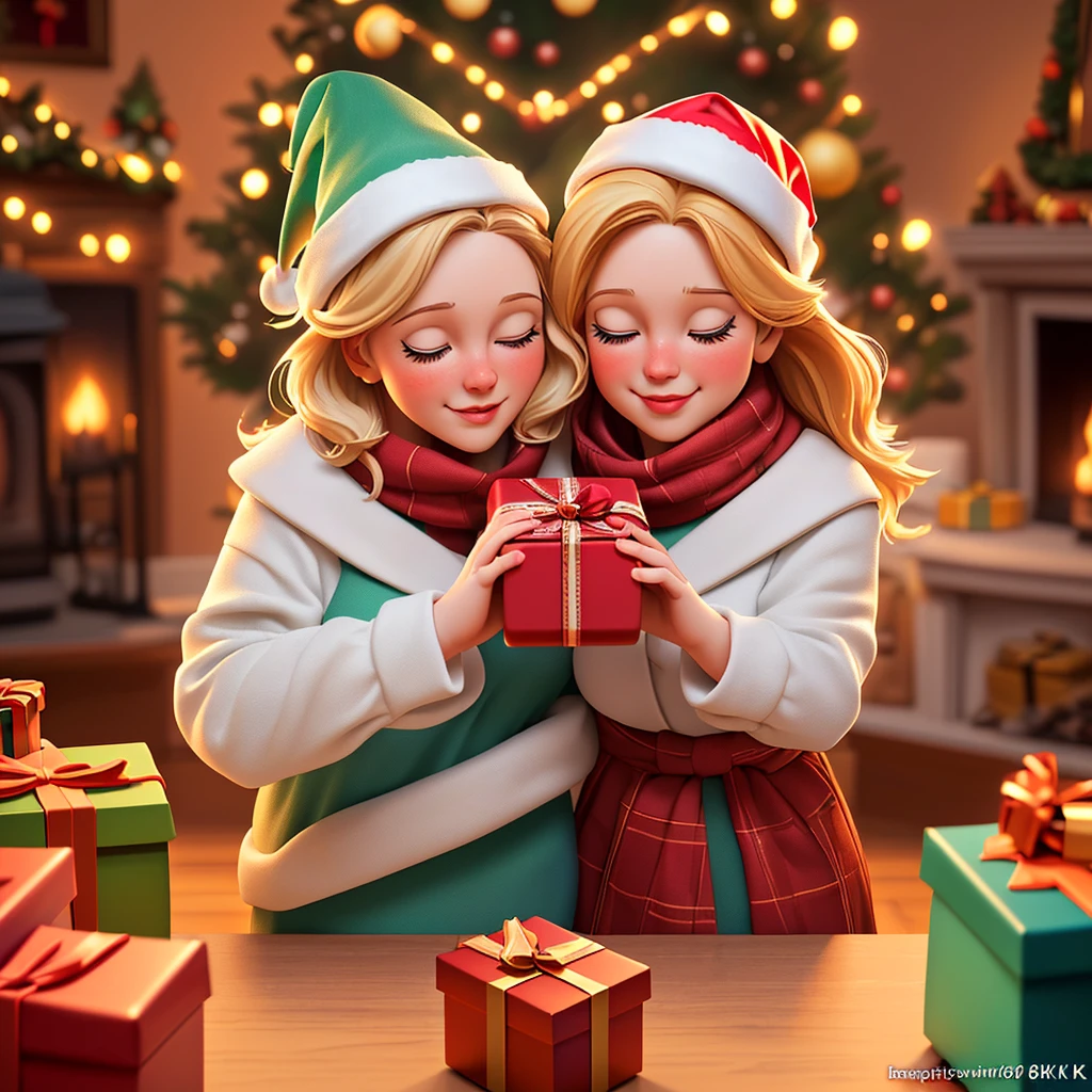 Stable Diffusion Prompt: Christmas gift warmth and family bonding with ...