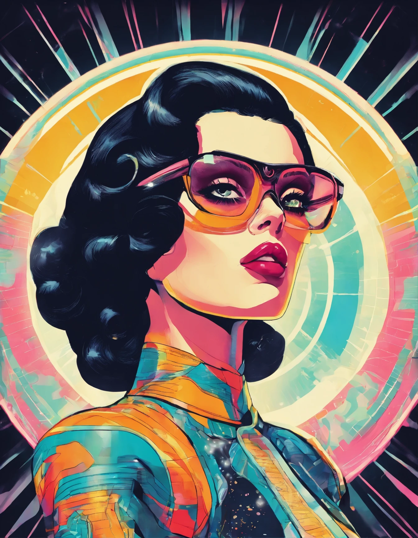 Stable Diffusion Prompt: A close up of a woman with glasses and a ...
