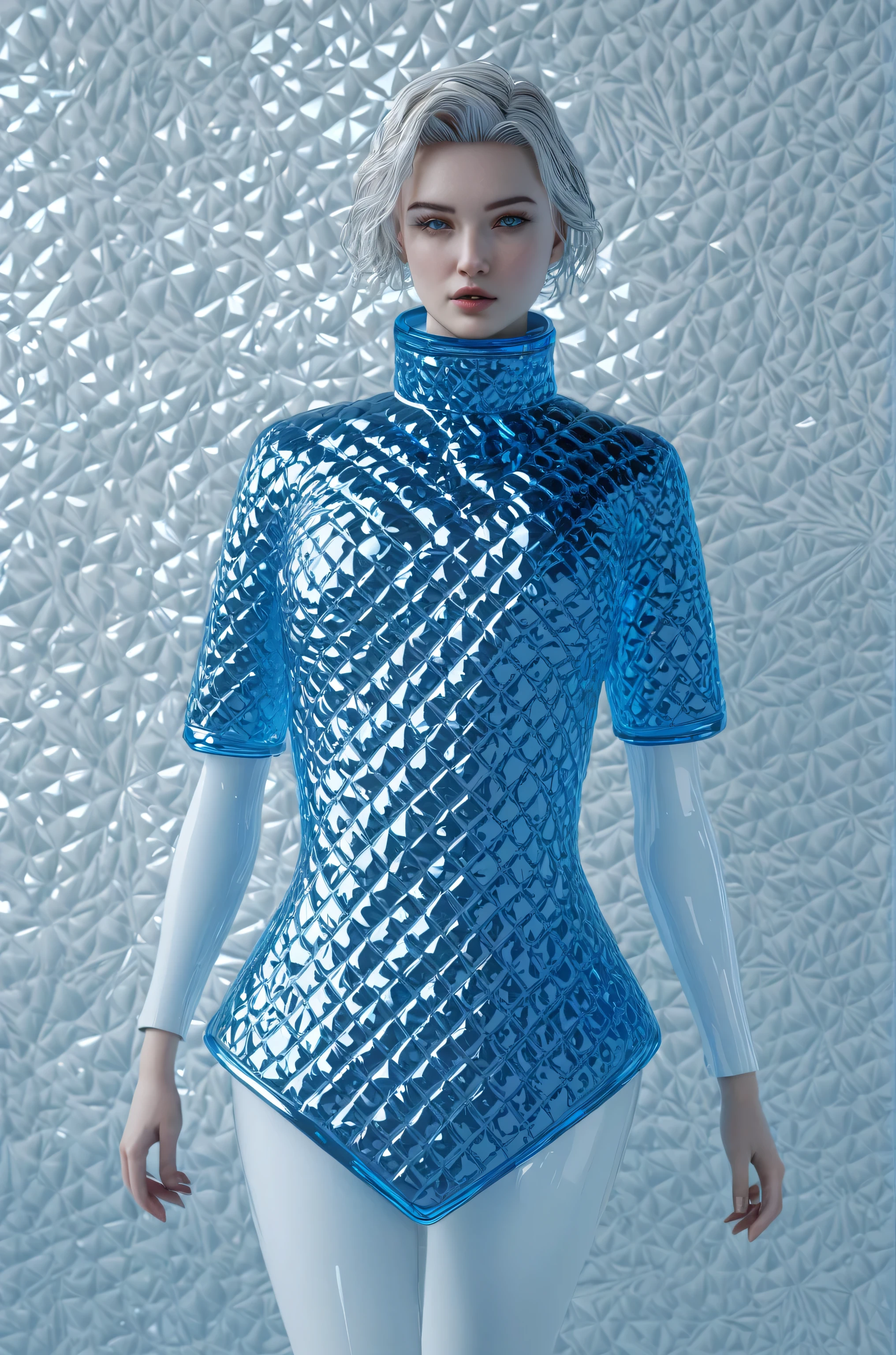 Stable Diffusion Prompt: Woman in blue bodysuit striking pose, stylish ...