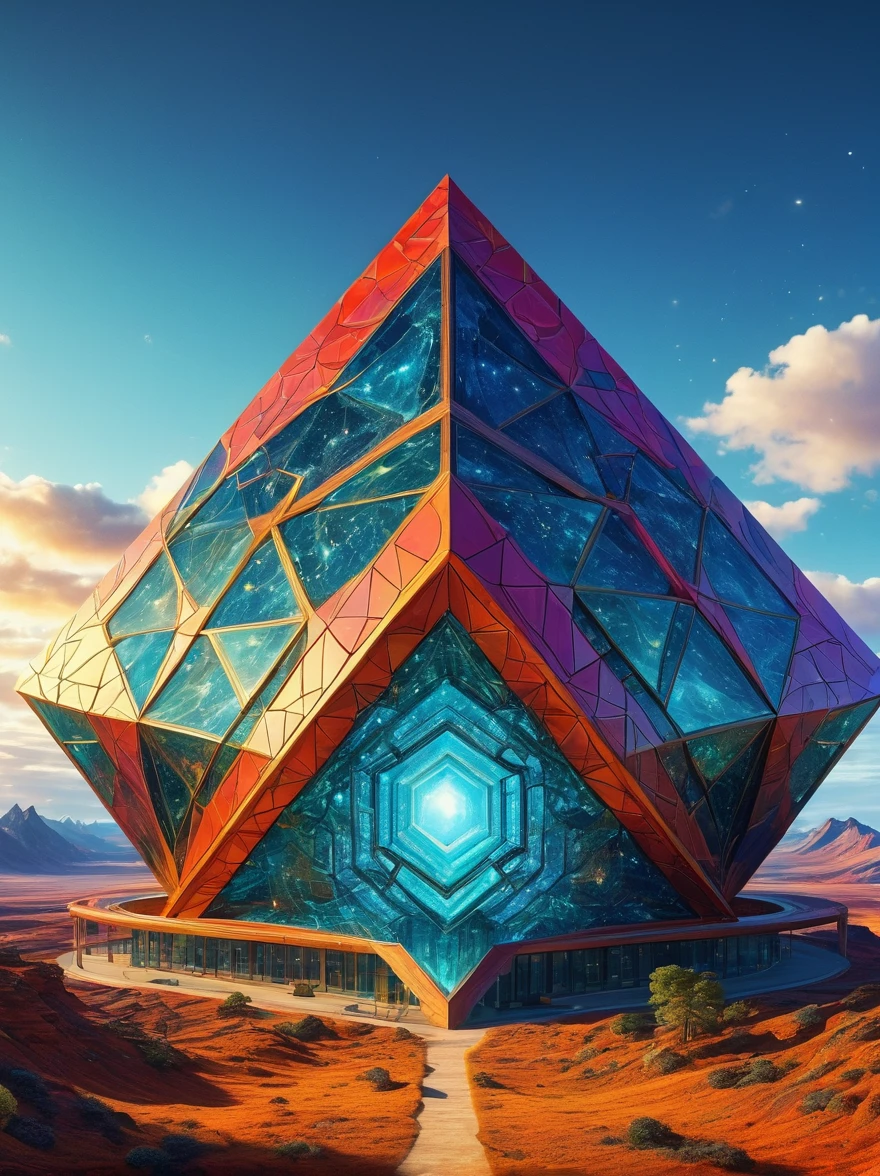 Stable Diffusion Prompt: (Giant Geometric Shape), a massive, looming ...