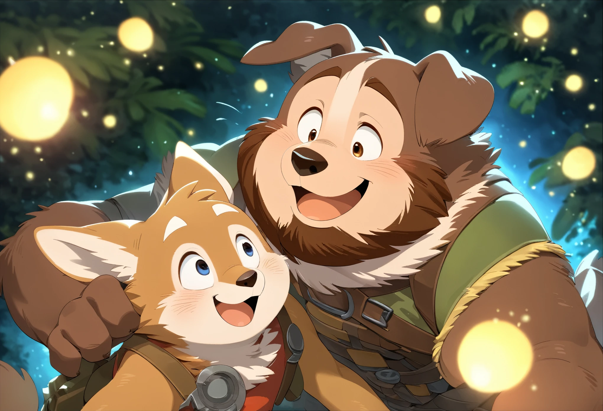 Stable Diffusion Prompt: Cute cartoon dog and cat hugging, adorable pet ...