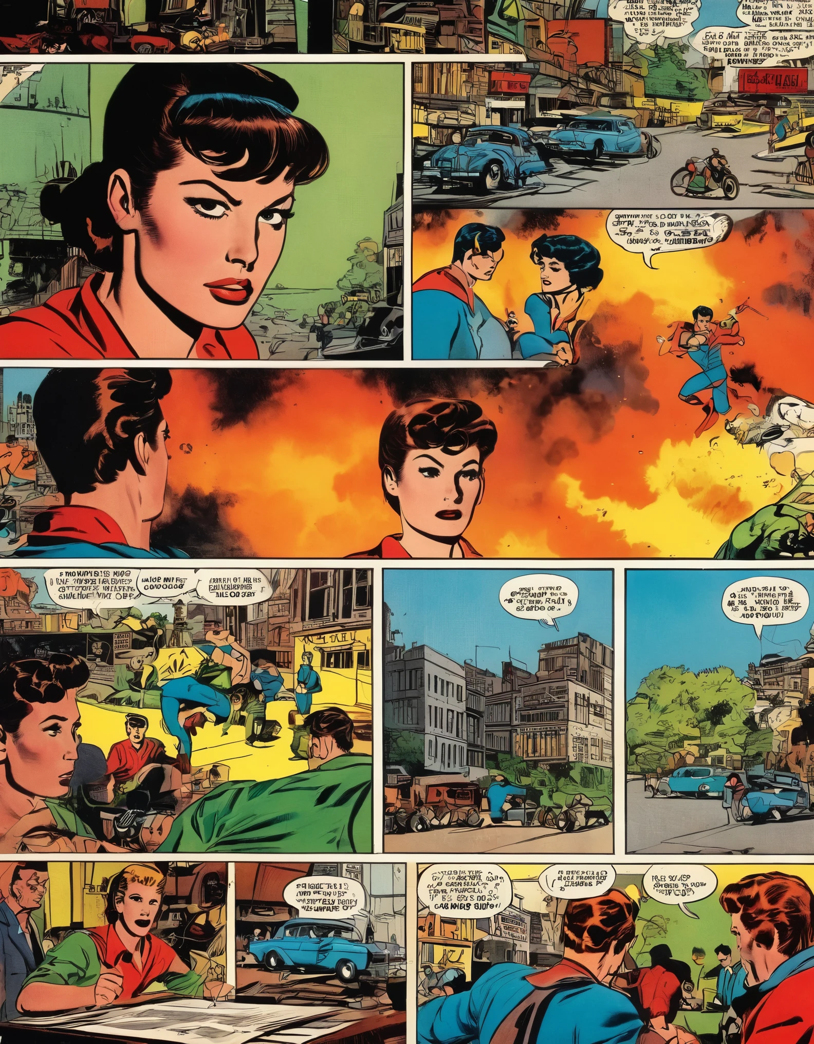 Stable Diffusion Prompt: Romantic couple in red dress and blue shirt ...