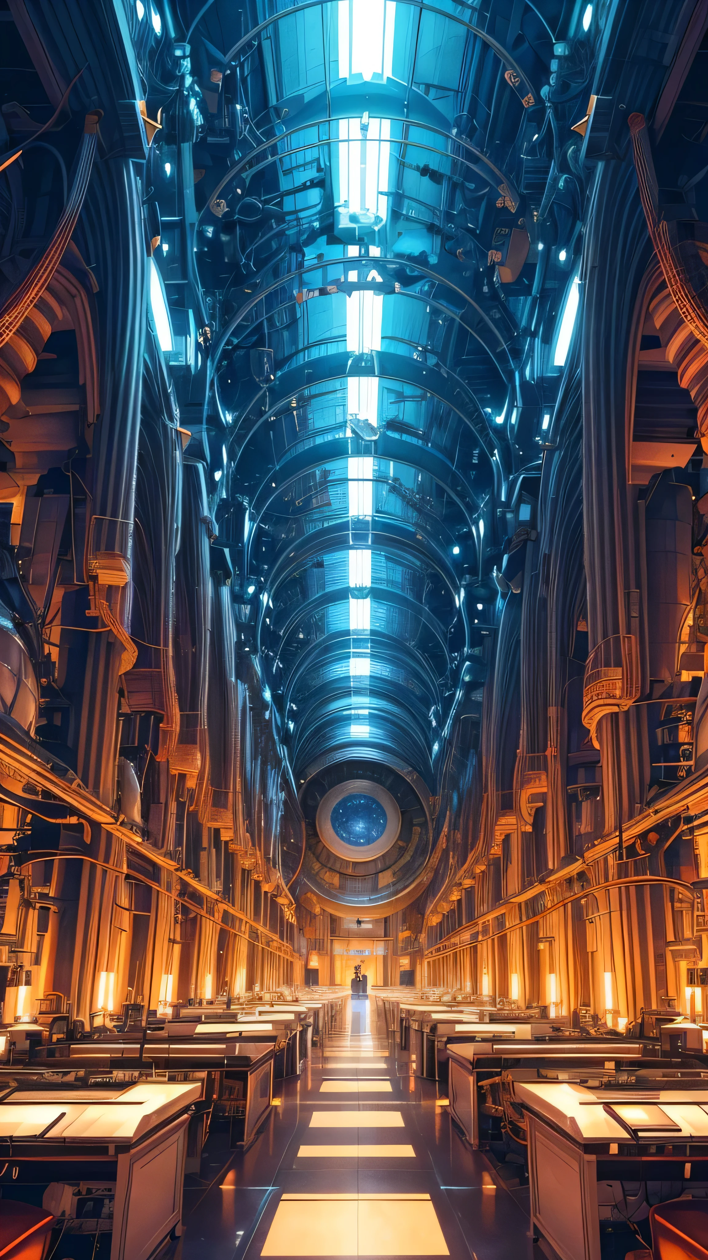 Stable Diffusion Prompt: Long room with tables and benches for group ...