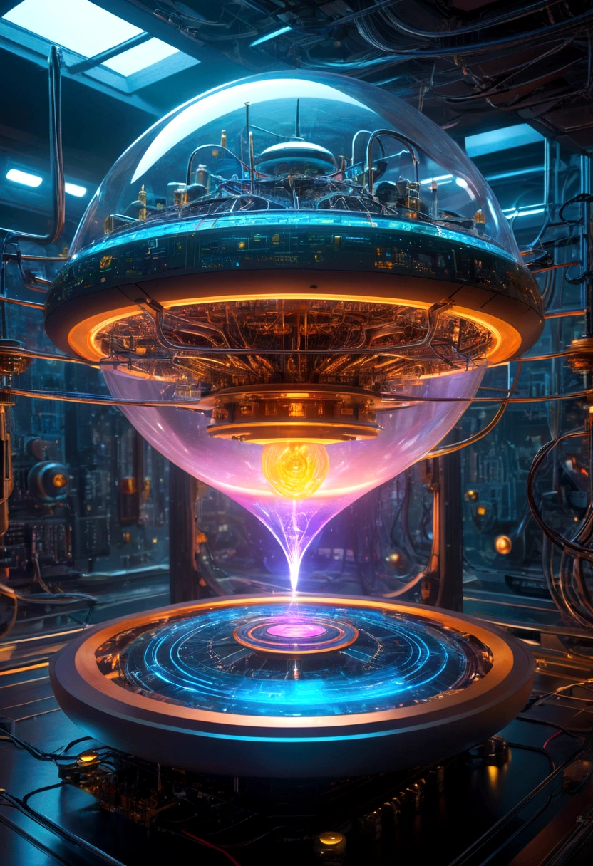 Stable Diffusion Prompt: Futuristic hyperrealistic magnetic levitation tech revolutionizes transport