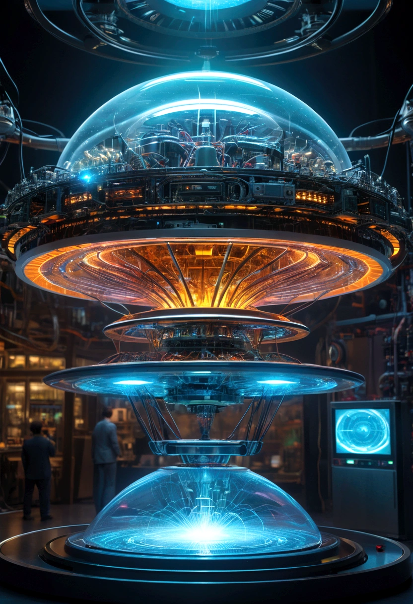 Stable Diffusion Prompt: Futuristic hyperrealistic magnetic levitation tech revolutionizes transport