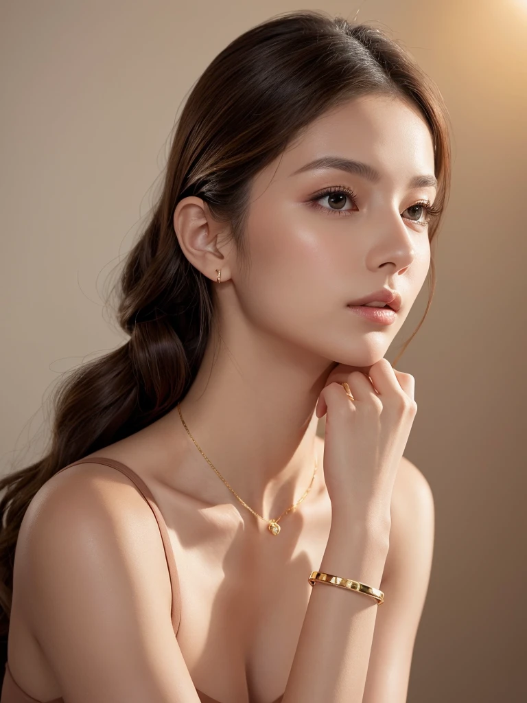 Stable Diffusion Prompt: Elegant young woman portrait with detailed, timeless beauty