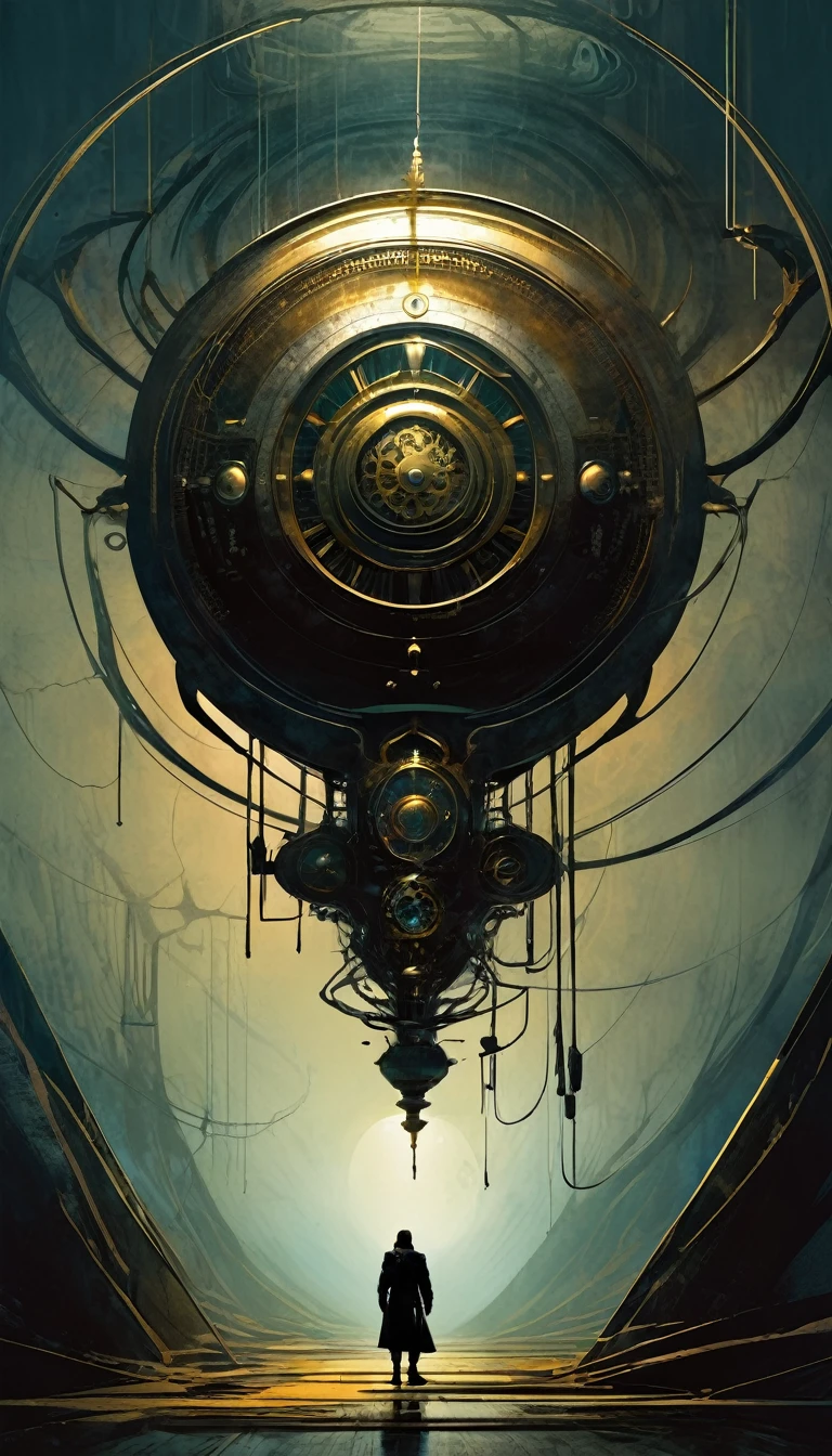 Stable Diffusion Prompt: Futuristic Clockworld scene with Dave McKean ...