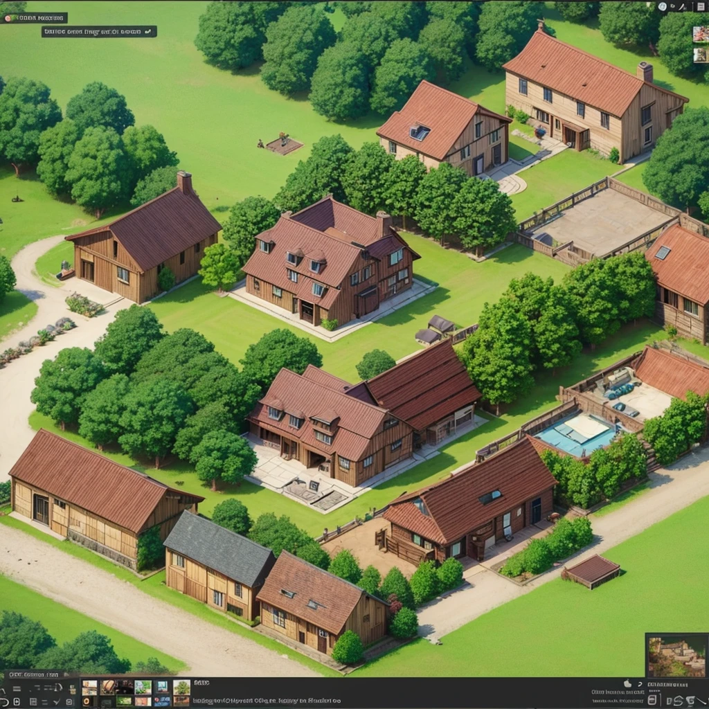 Stable Diffusion Prompt: RPG Maker village map with 2 houses, top-down ...