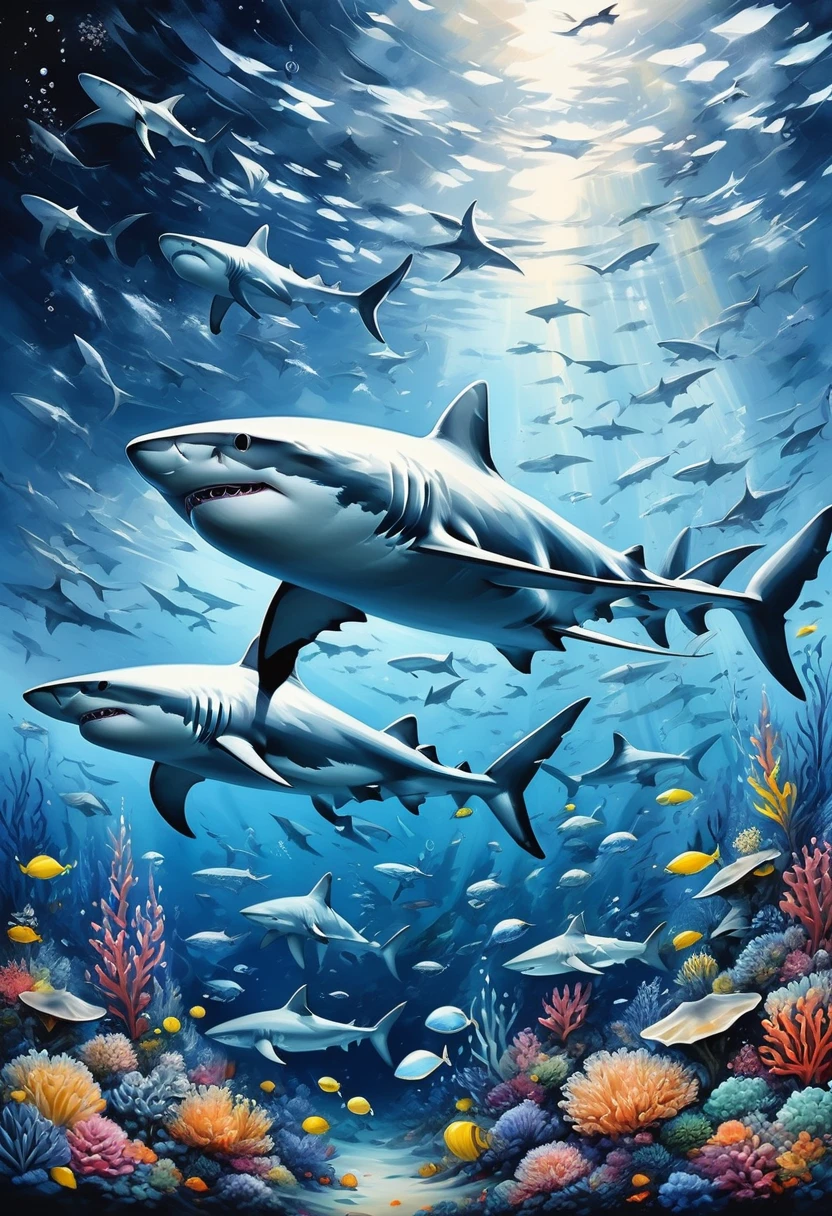 Stable Diffusion Prompt: Black and white minimalism,Undersea landscape ...