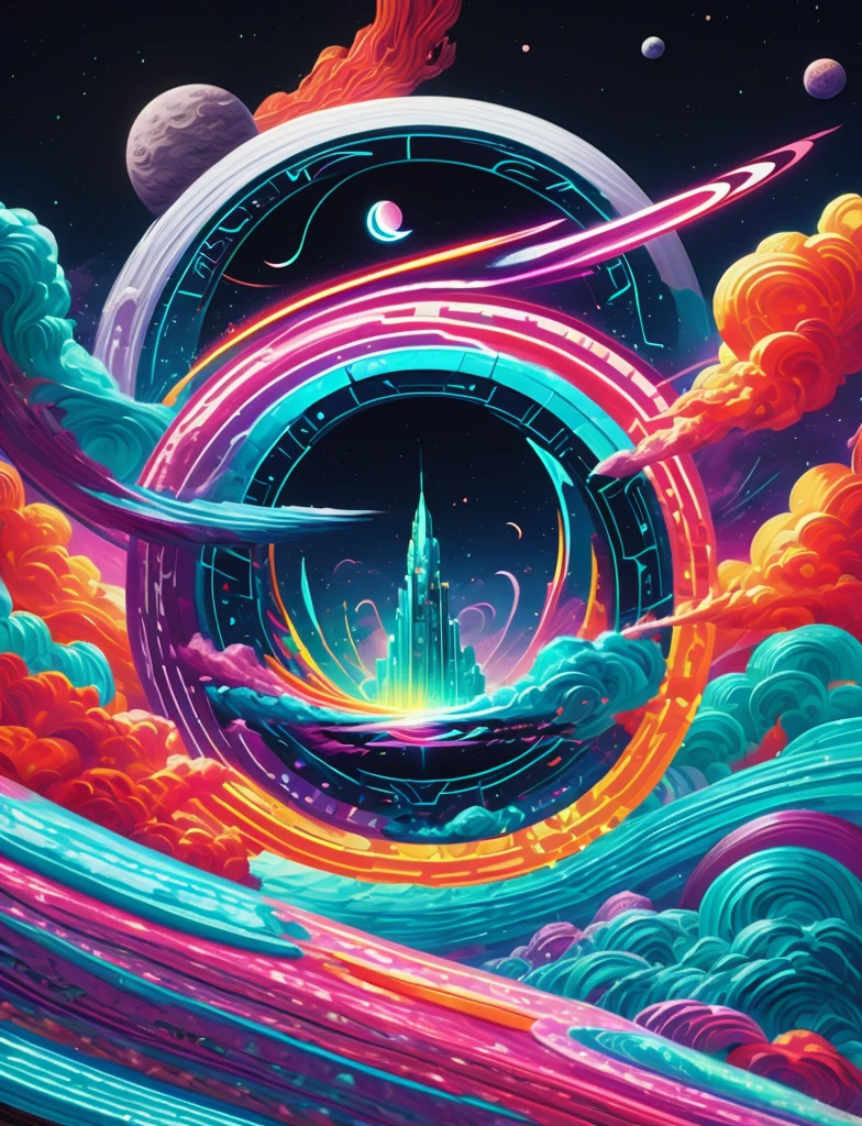 Stable Diffusion Prompt: Circle nail salon logo featuring a full moon ...