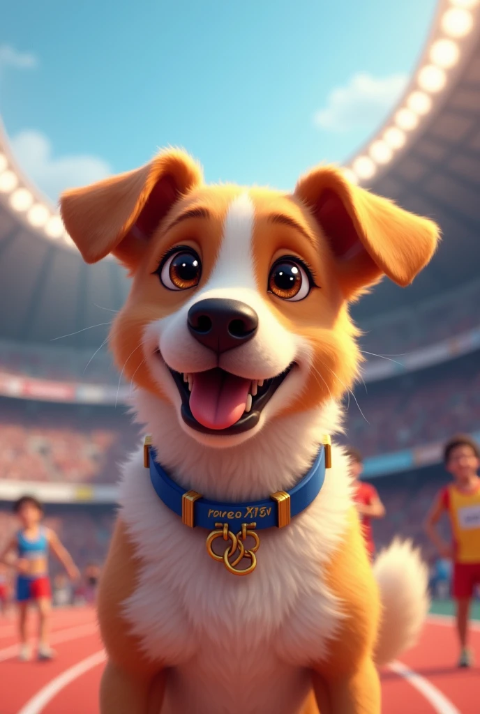 Stable Diffusion Prompt: Brown and white dog named Romeo at the Paris ...