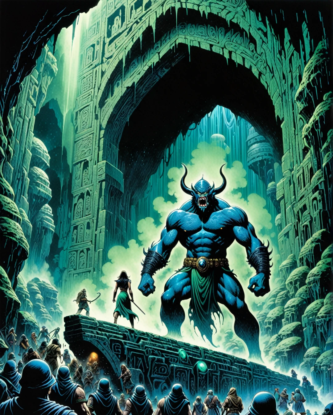 Stable Diffusion Prompt: Art style by Richard Corben, Art style by Jim ...