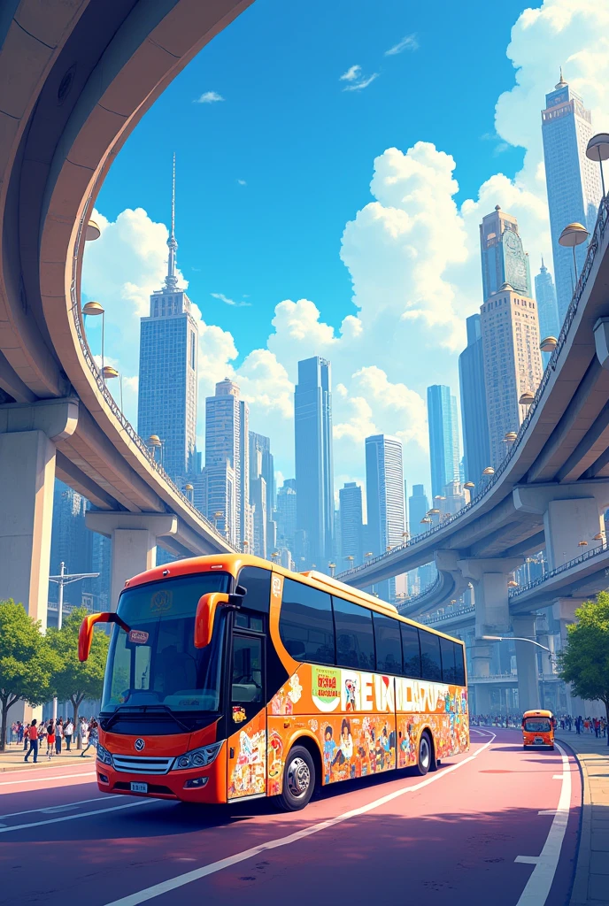 Stable Diffusion Prompt: Bus Express Tourism offers efficient scenic ...