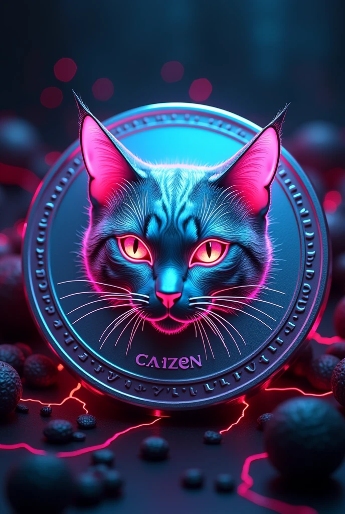 Stable Diffusion Prompt: Catizen Coin Silver with Neon Effect: Unique ...
