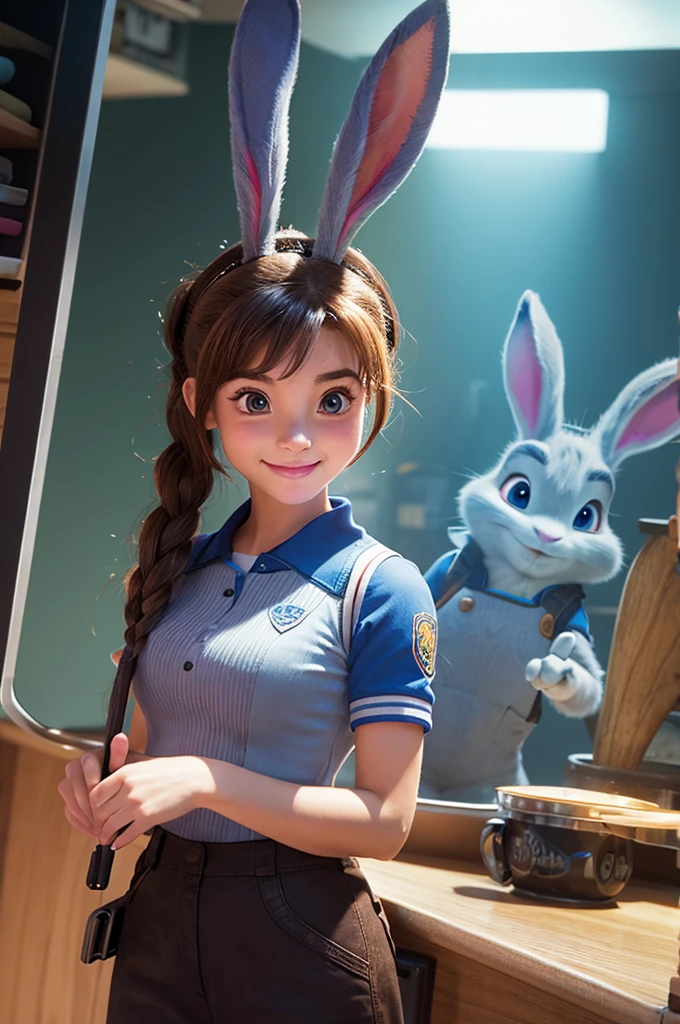 Stable Diffusion Prompt: Judy Hopps, brave bunny police officer in ...