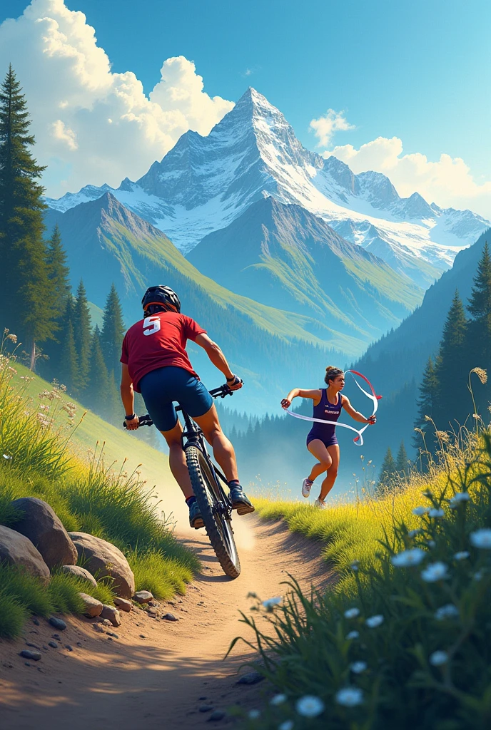 Stable Diffusion Prompt: Create a large A1 mountain bike sports cycling ...