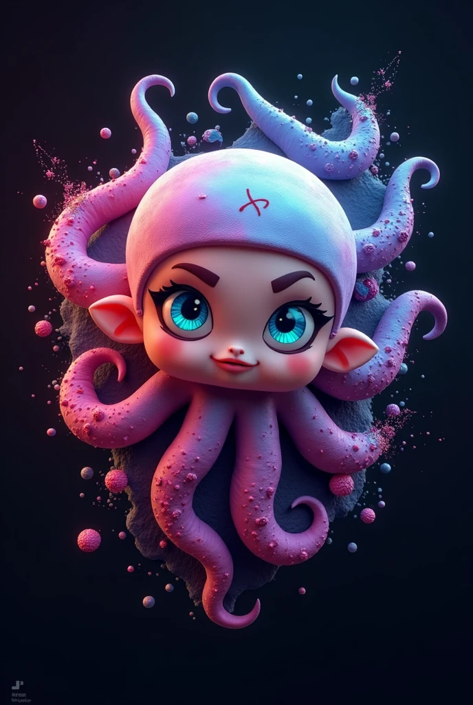 Stable Diffusion Prompt: Splatoon Octoling Logo 3D Shiny Ink on Dark ...