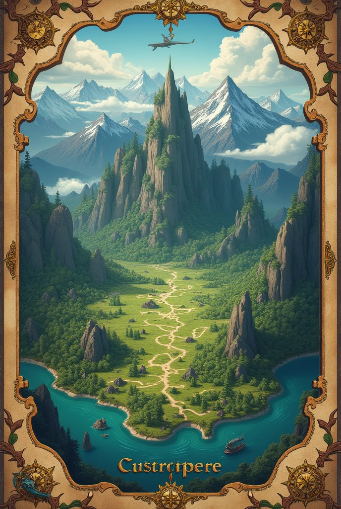 Stable Diffusion Prompt: Discover Fantasy Map, a new land full of ...