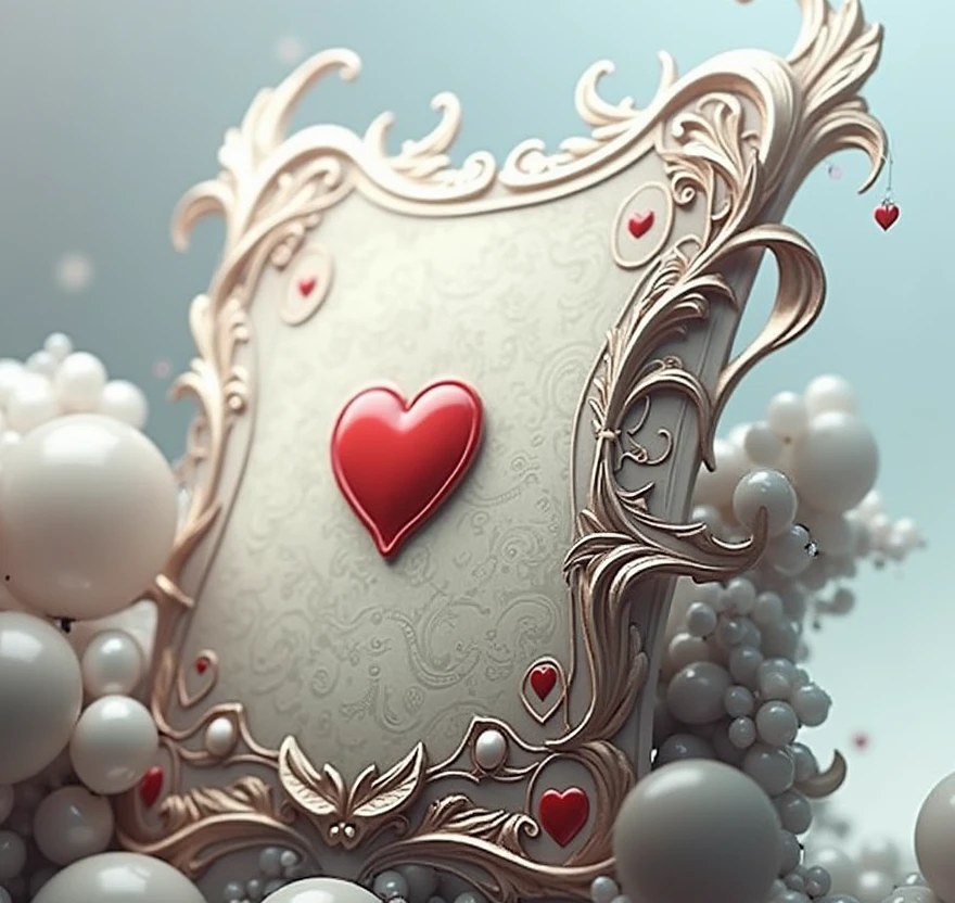 Stable Diffusion Prompt: Decorated Ace of Hearts card with ornate edge ...