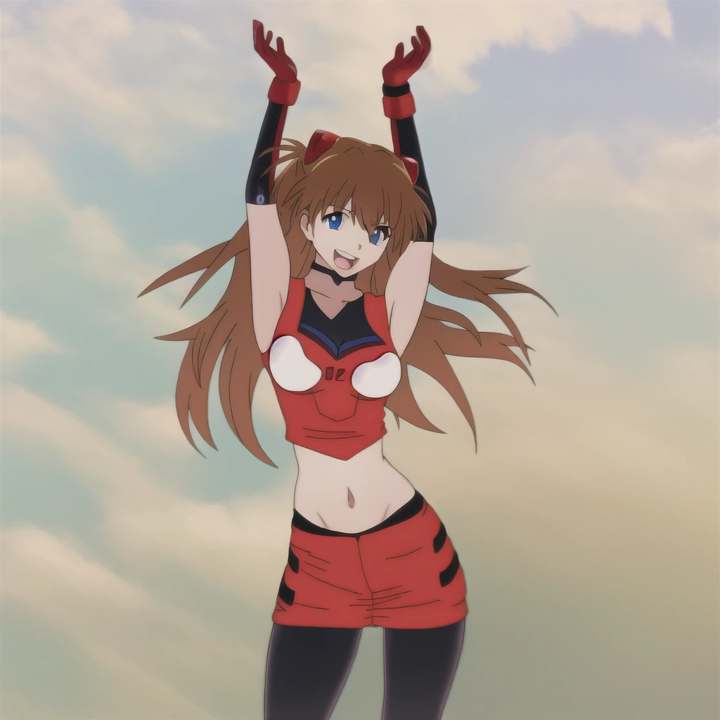 Stable Diffusion Prompt: Asuka: Solo full-body girl with long brown ...