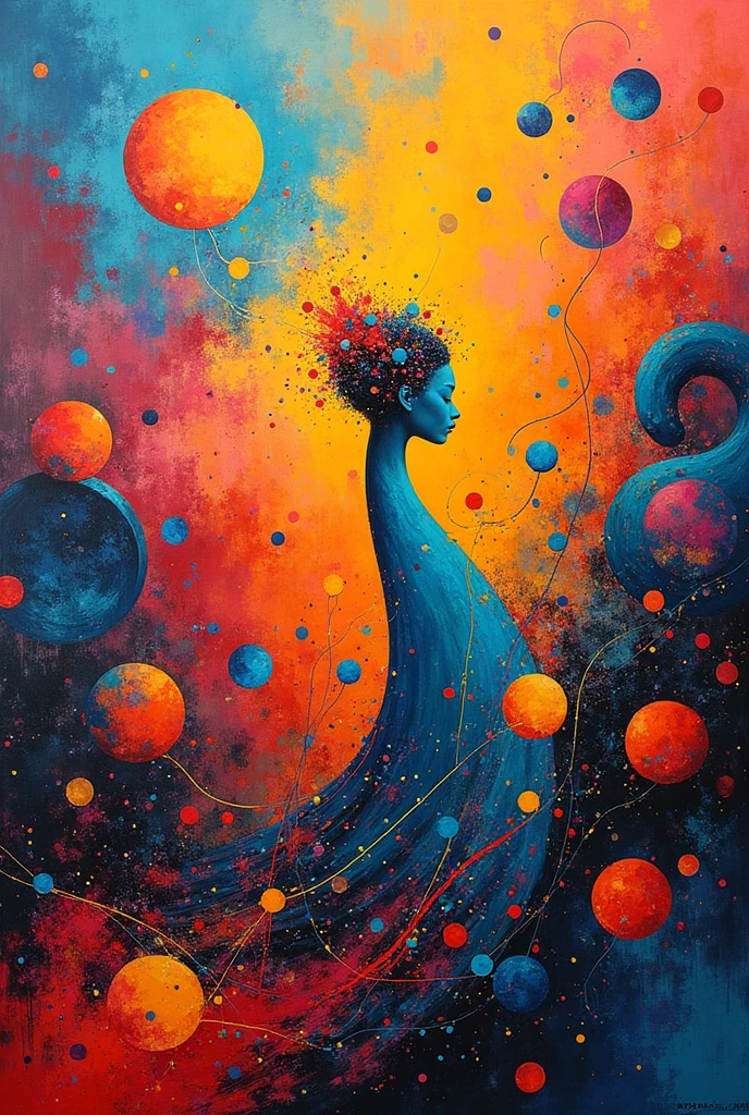 Stable Diffusion Prompt: Craft a vibrant composition of energetic lines ...