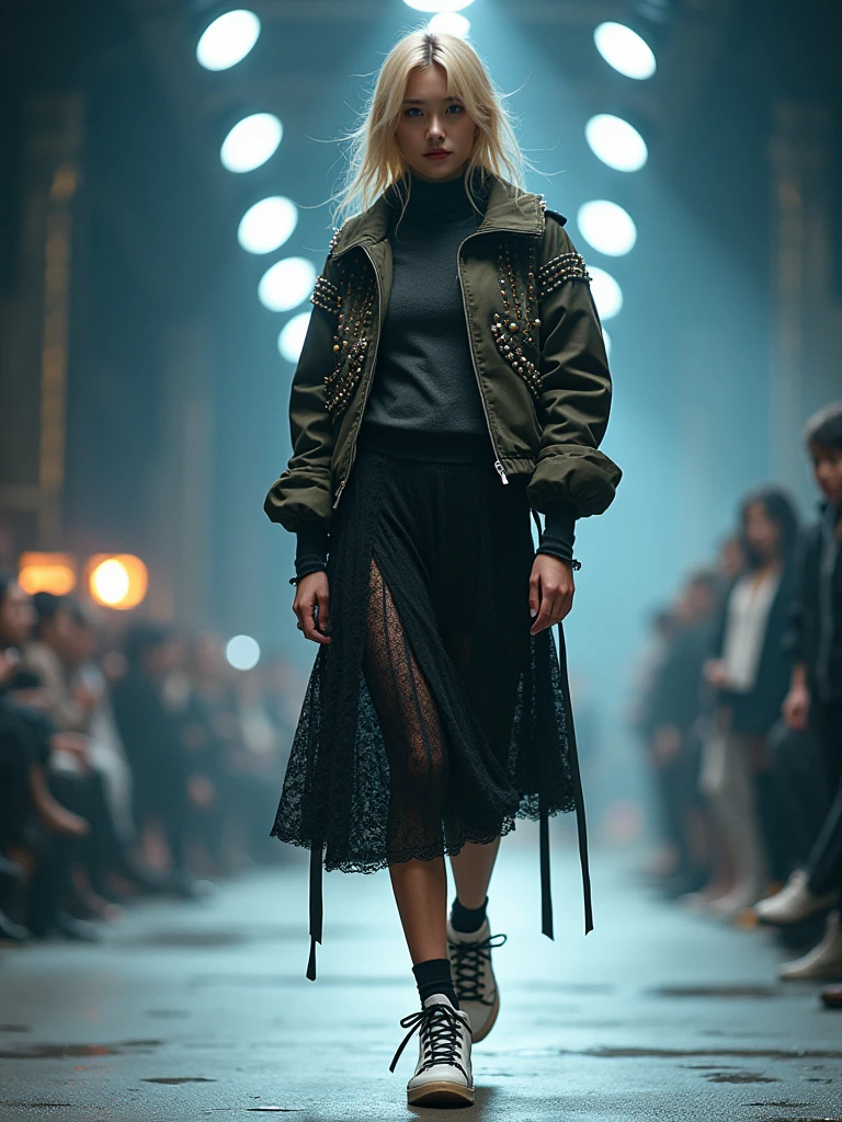 Stable Diffusion Prompt: Stunning dynamic angle fashion portrait: realistic masterpiece