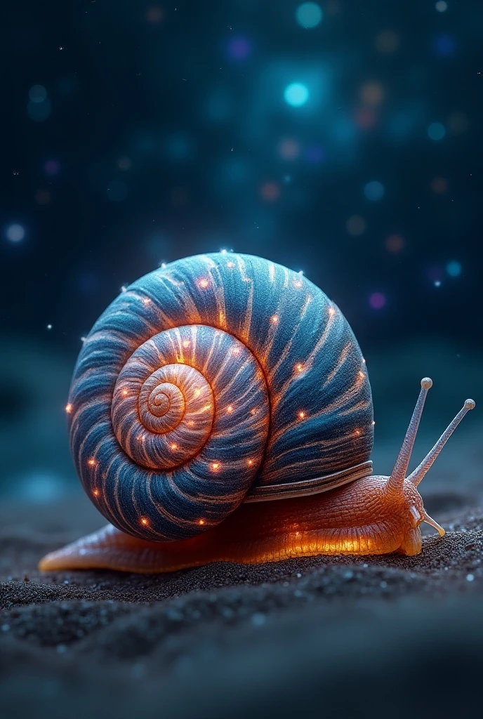 Stable Diffusion Prompt: Extreme closeup of snail on sandy beach with detailed shell