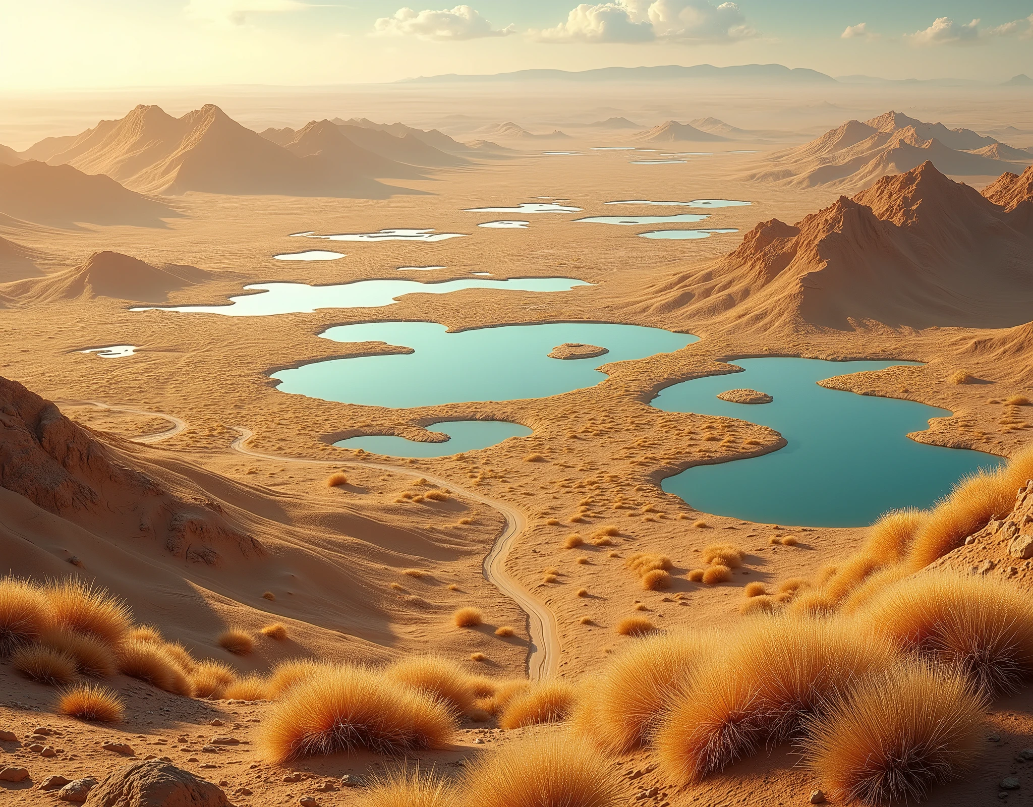 Stable Diffusion Prompt: A super large map illustrated of an desert ...