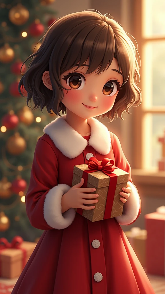 Stable Diffusion Prompt: Happy girl with wavy hair and brown eyes ...