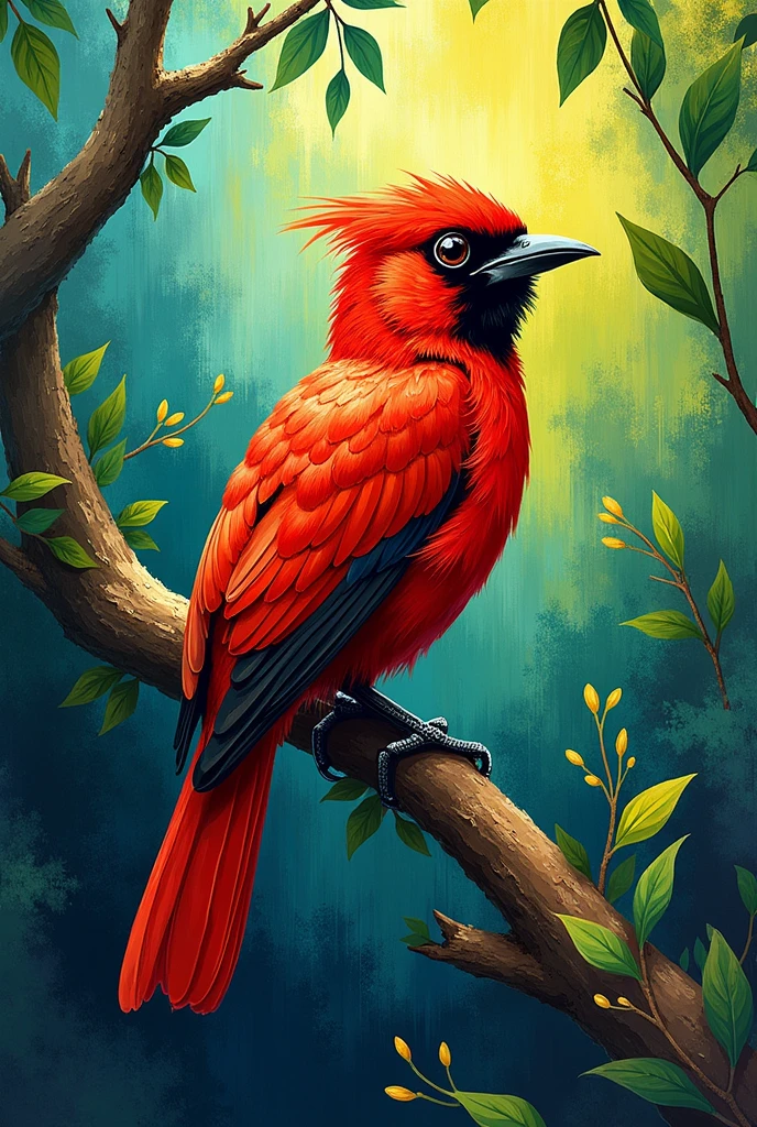 Stable Diffusion Prompt: Vibrant Ramphocelus bresilius: A Tropical Bird ...