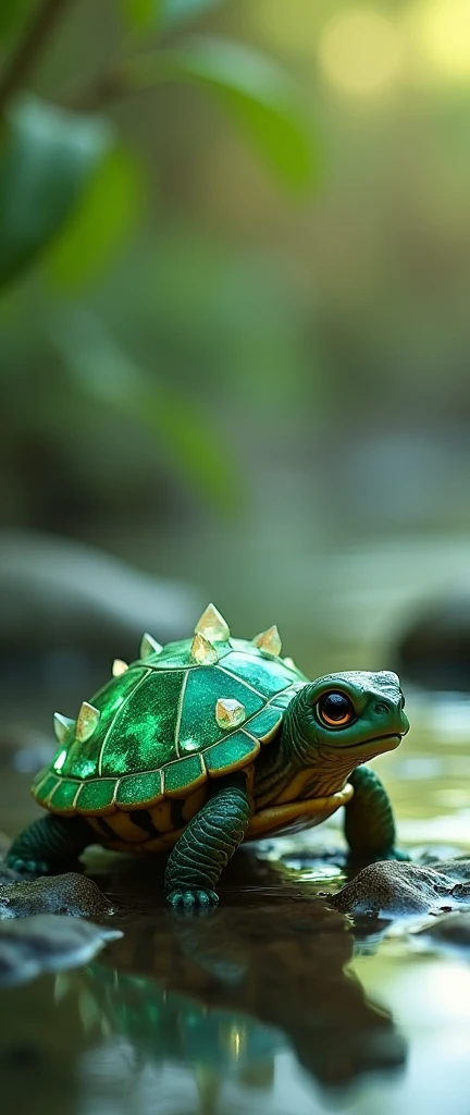 Stable Diffusion Prompt: A magical hybrid baby turtle with a shell that ...
