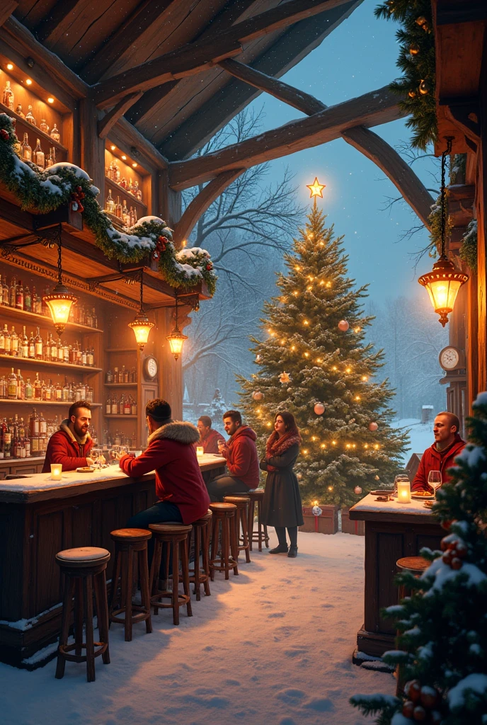 Stable Diffusion Prompt: Festive image featuring 'The Christmas Bar ...