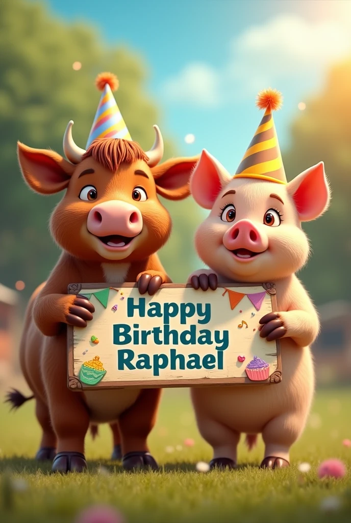 Stable Diffusion Prompt: Happy Birthday Raphael from a cheerful cow and ...