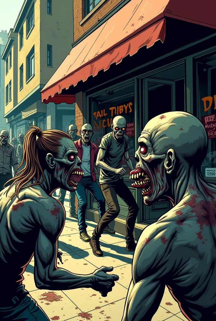 Stable Diffusion Prompt: HD zombie apocalypse comic art, highly ...