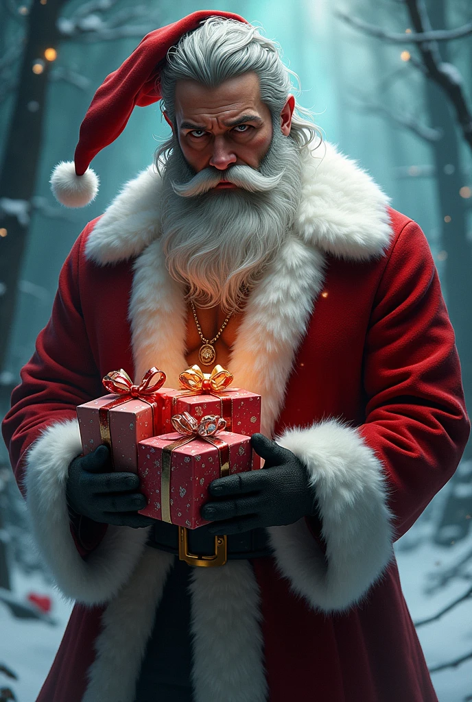Stable Diffusion Prompt: Sexy male Santa with gifts in a fantasy ...