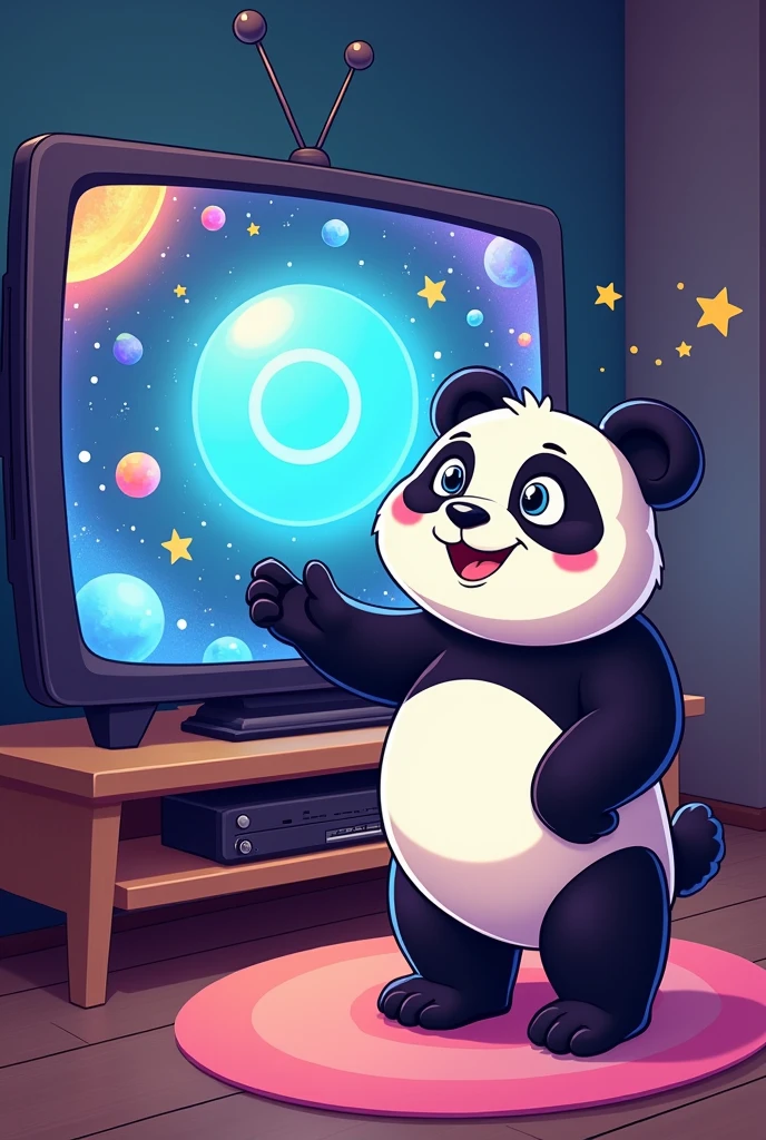 Stable Diffusion Prompt: A very simple cartoon-style panda standing in ...